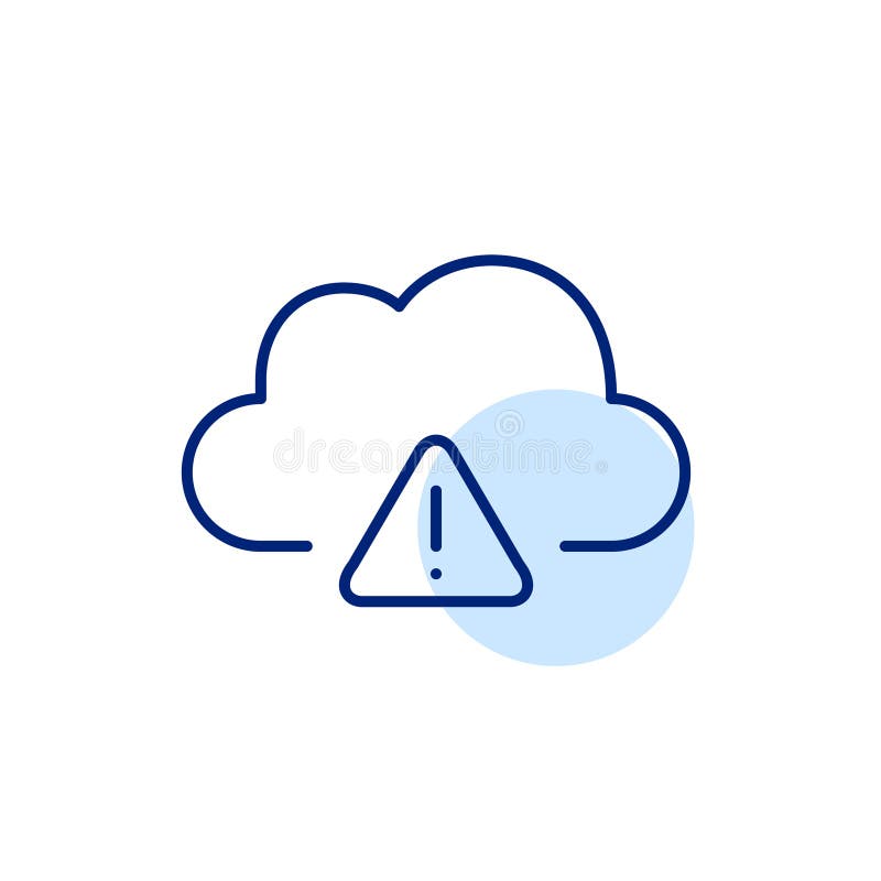 Cloud and Critical Alert Symbol. Exclamation Mark in Triangle. Urgent ...
