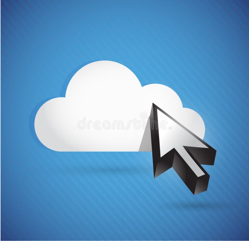 Cloud and Cursor. Connection Concept Stock Illustration - Illustration ...