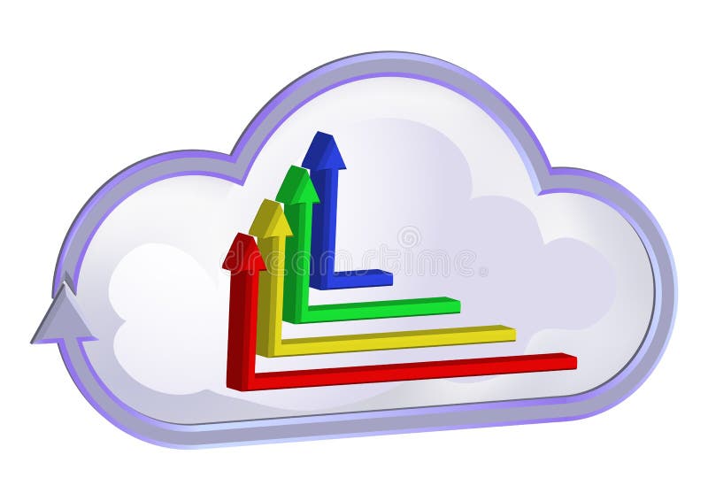 Cloud Curve Symbol And Graphic Chart Picture. Image: 21727113