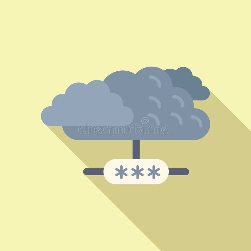 Cloud Data Access Icon Flat Vector. Low Step Safe Stock Vector ...