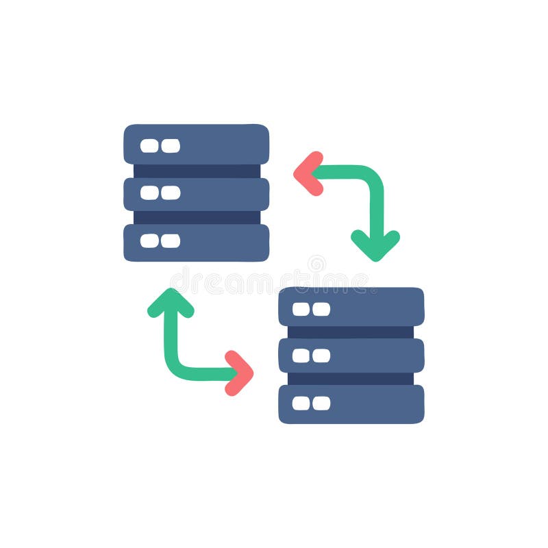 Data Backup. Database Restore. Data Recovery. Vector Stock Illustration. Stock Vector ...