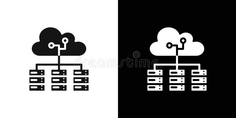 Cloud Data Center Icon Logo Set Vector Stock Vector - Illustration of ...