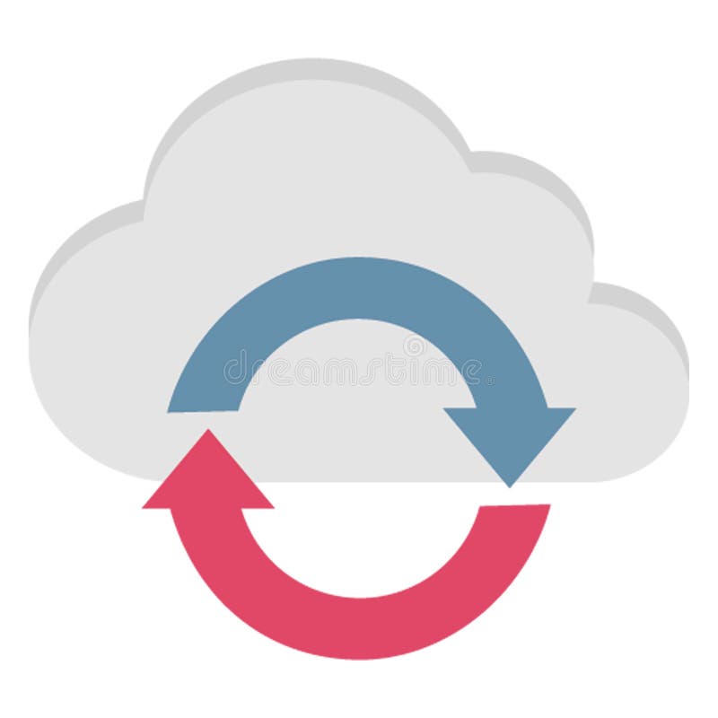 Cloud Data, Cloud Processing Isolated Vector Icon Which Can Be Easily ...