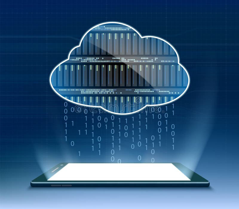 Cloud Data Concept. Cloud Storage of Information Stock Vector ...
