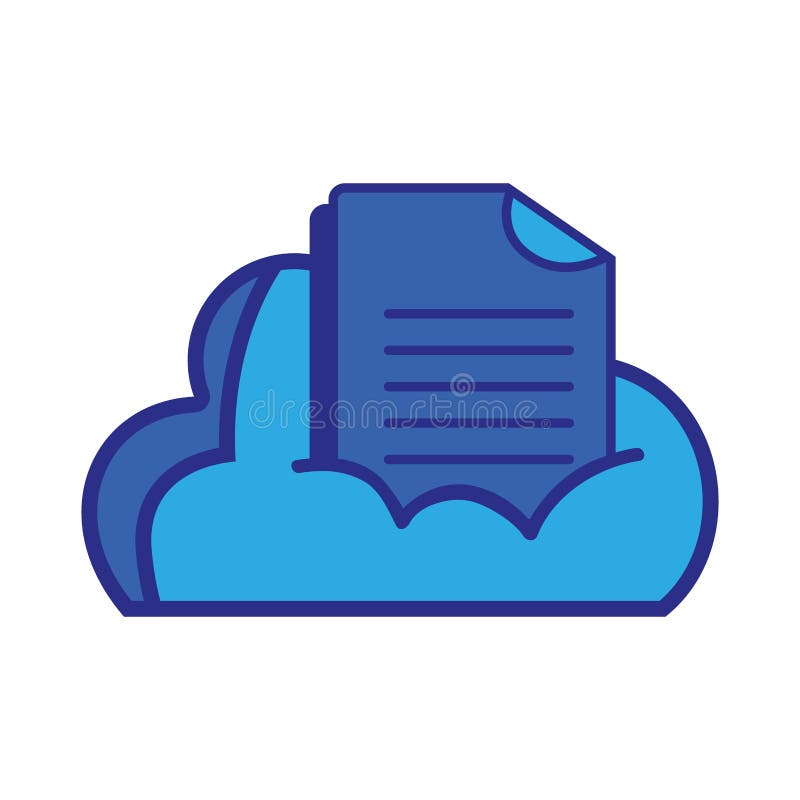 Cloud Data with Digital Document Information Stock Vector ...
