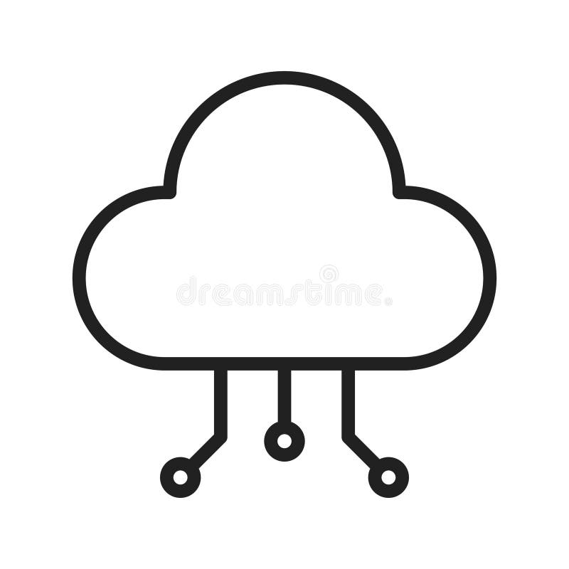Cloud Data Distribution Icon Vector Image. Suitable for Mobile Apps, Web Apps and Print Media ...