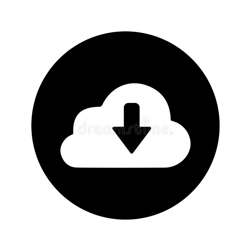 Cloud, Data, Download Icon. Rounded Vector Graphics Stock Vector ...