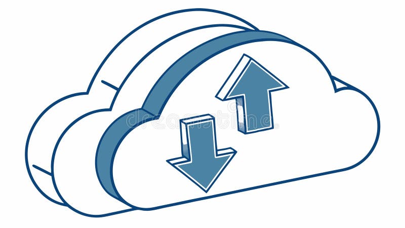 Cloud Data Exchange, File Transfer, Digital Network Sync, Vector Design Generative AI Stock ...