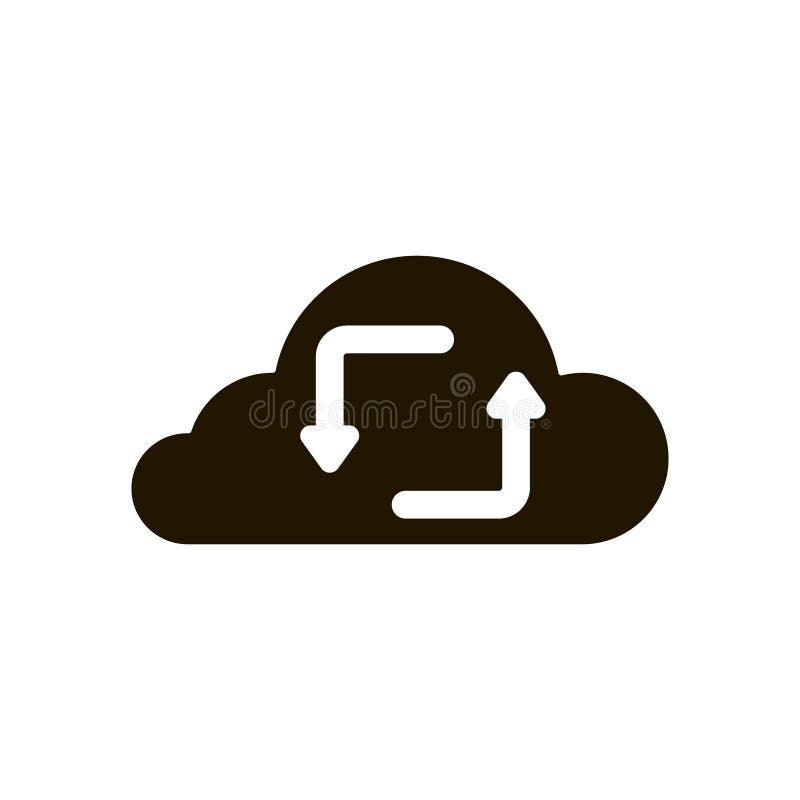 Cloud for Data Exchange Icon in Trendy Flat Style Isolated. Eps 10 ...