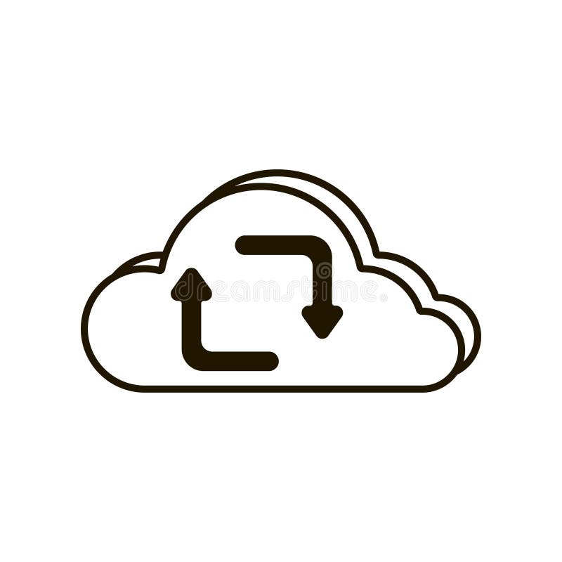 Cloud for Data Exchange Icon in Trendy Flat Style Isolated. Eps 10 ...