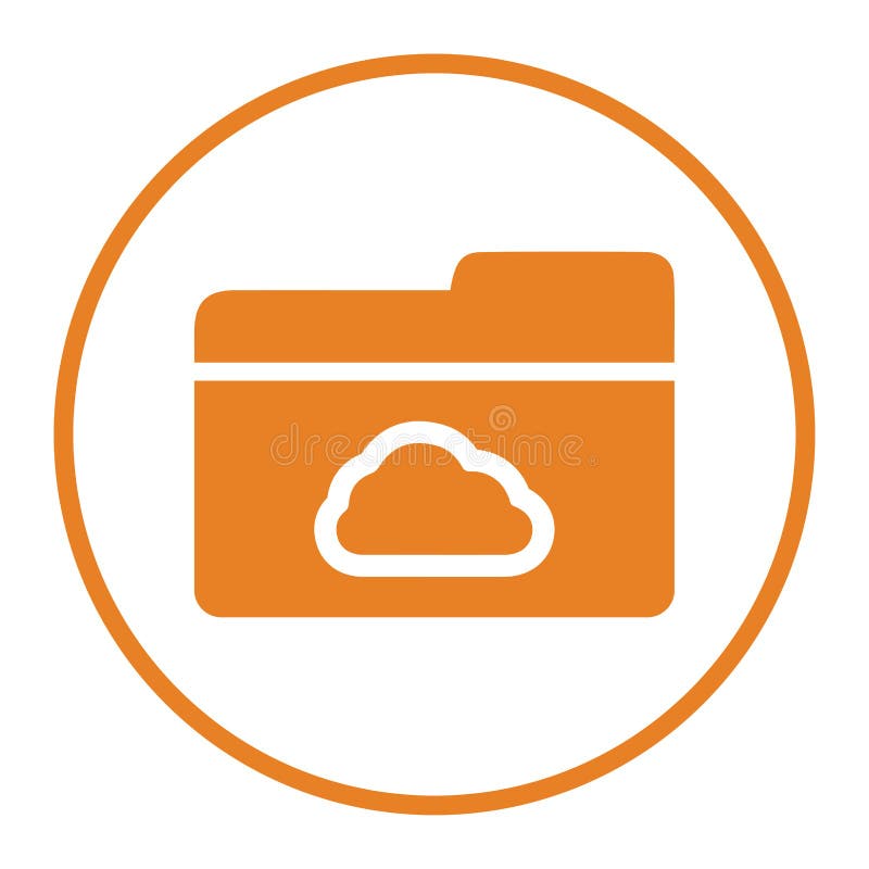Cloud, Data, Folder Icon Logo Stock Vector - Illustration of file, sign ...