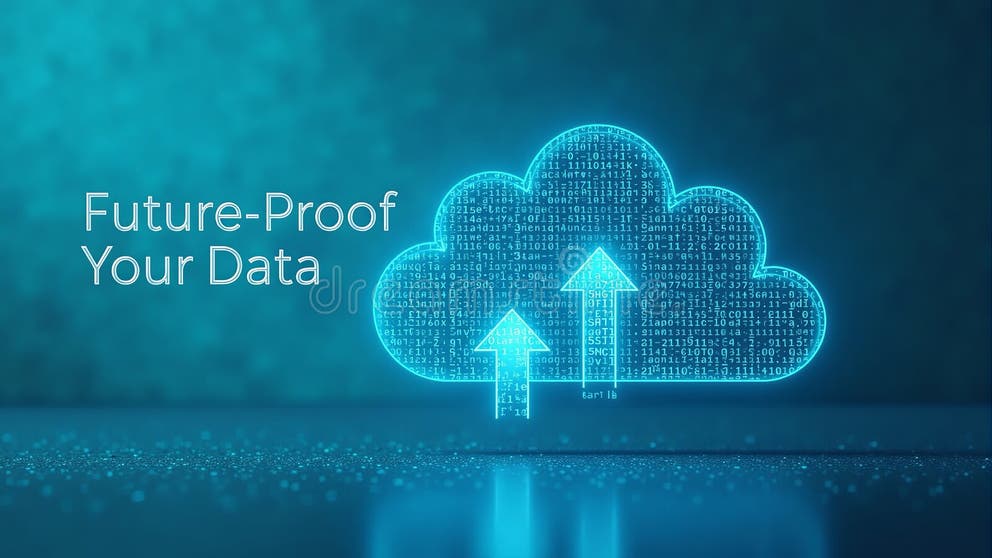 Cloud Data Future Proof Digital Solution Stock Illustration ...