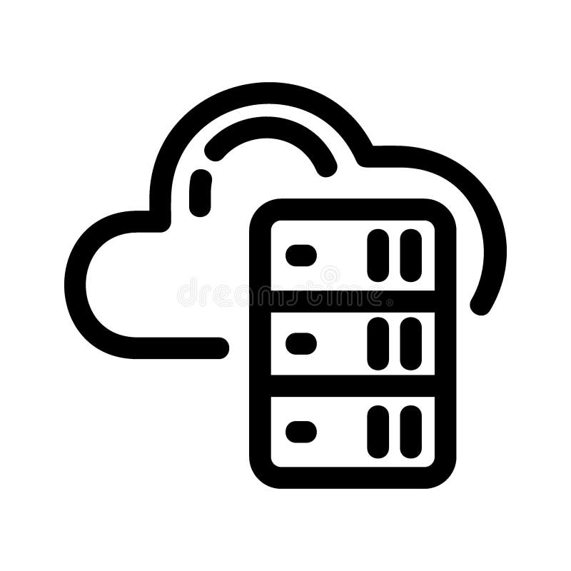 Cloud Data Icon or Logo Isolated Sign Symbol Vector Illustration Stock ...