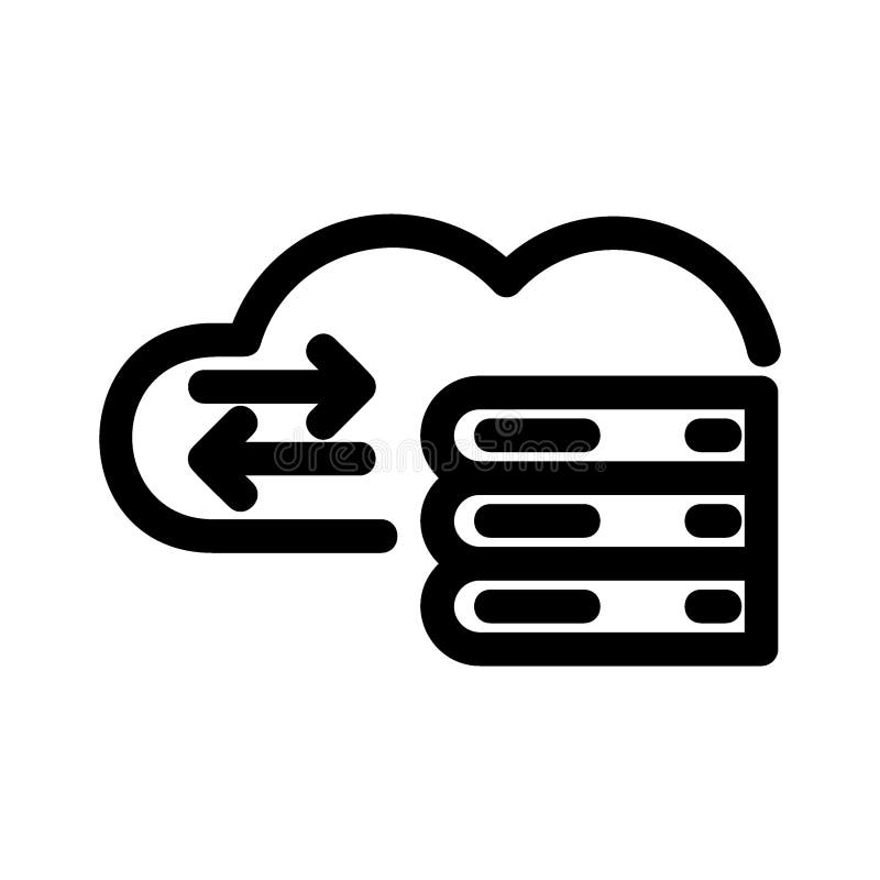 Cloud Data Icon or Logo Isolated Sign Symbol Vector Illustration Stock ...