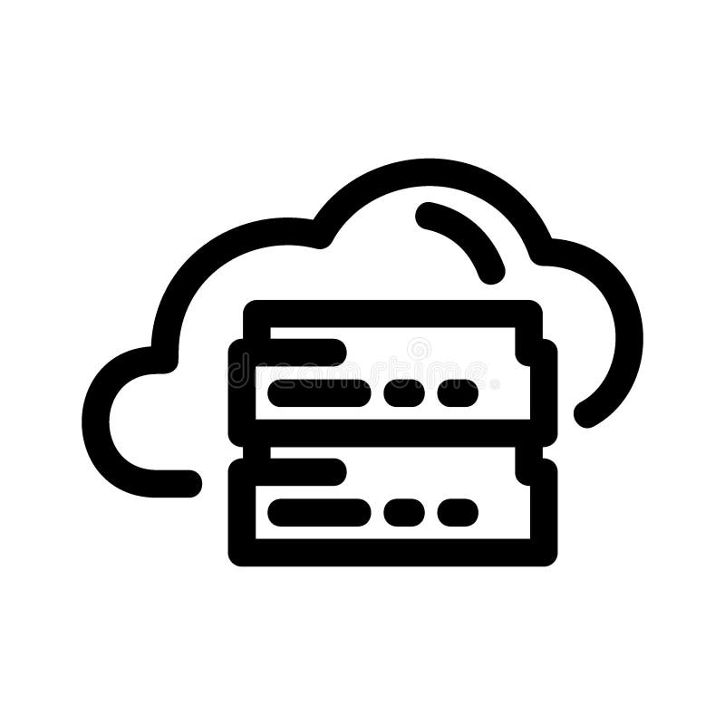 Cloud Data Icon or Logo Isolated Sign Symbol Vector Illustration Stock ...