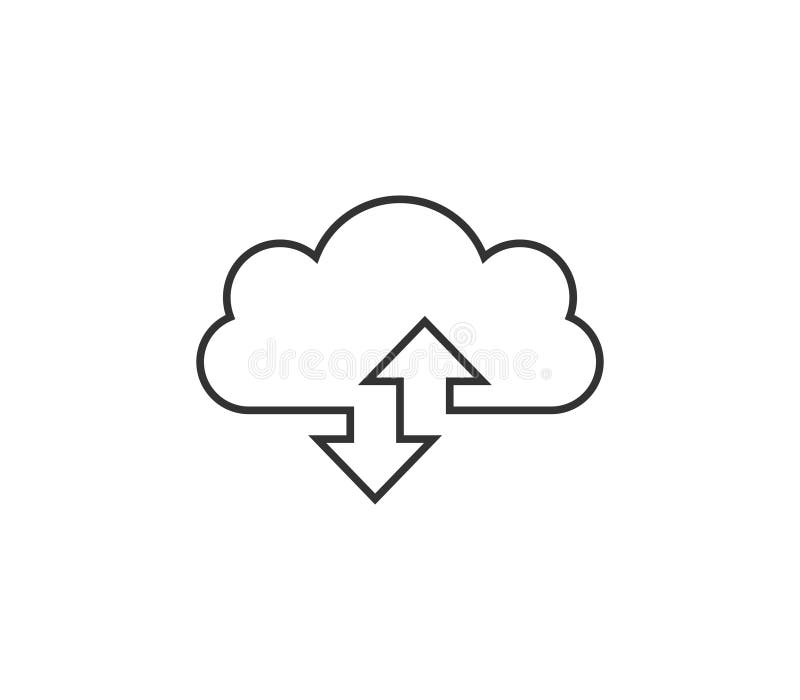 Cloud Data Icon. Vector Illustration. Stock Vector - Illustration of ...