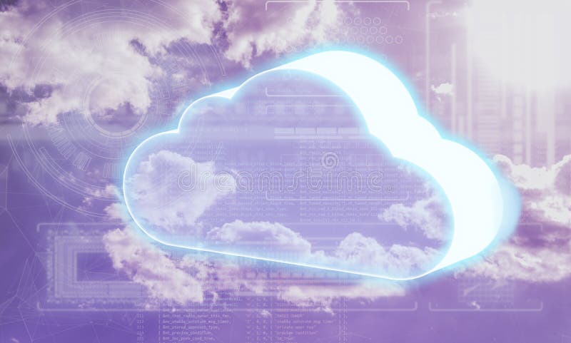 Cloud Data Information Storage Concept, New Technology Against the Sky ...
