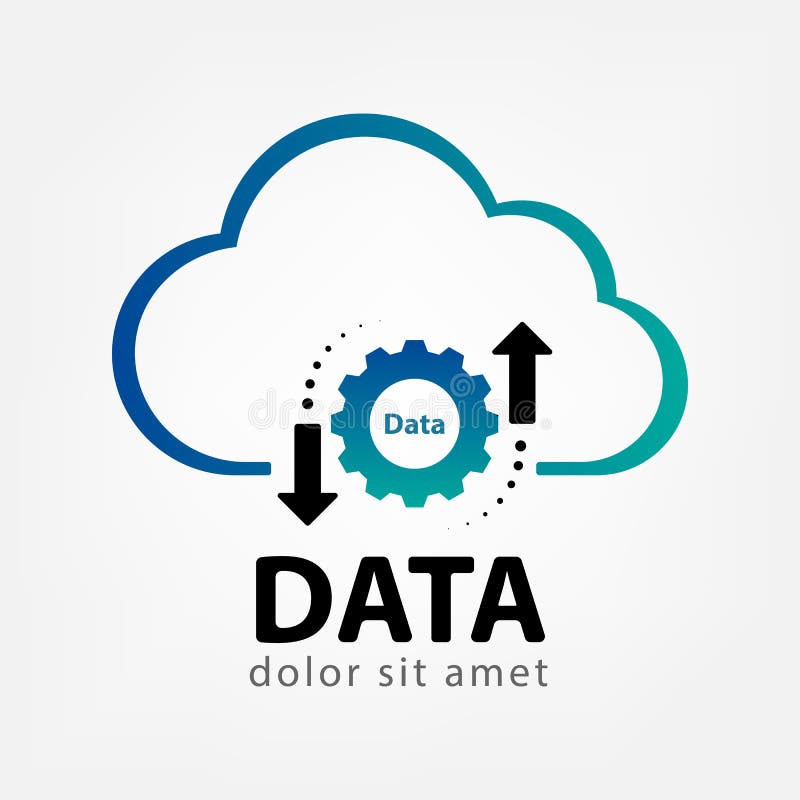 Cloud Big Data Creative Logo Template Stock Vector - Illustration of ...
