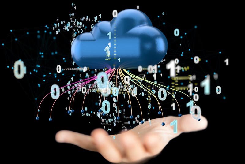 Cloud Data Networking in Hand Stock Photo - Image of service, society ...