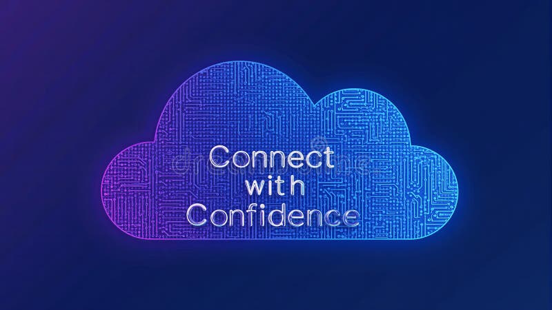 Cloud Data Protection with Confidence Concept Stock Illustration ...