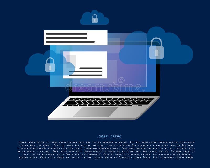 Infographic Template with Laptop and Motive Security Data - Vector ...