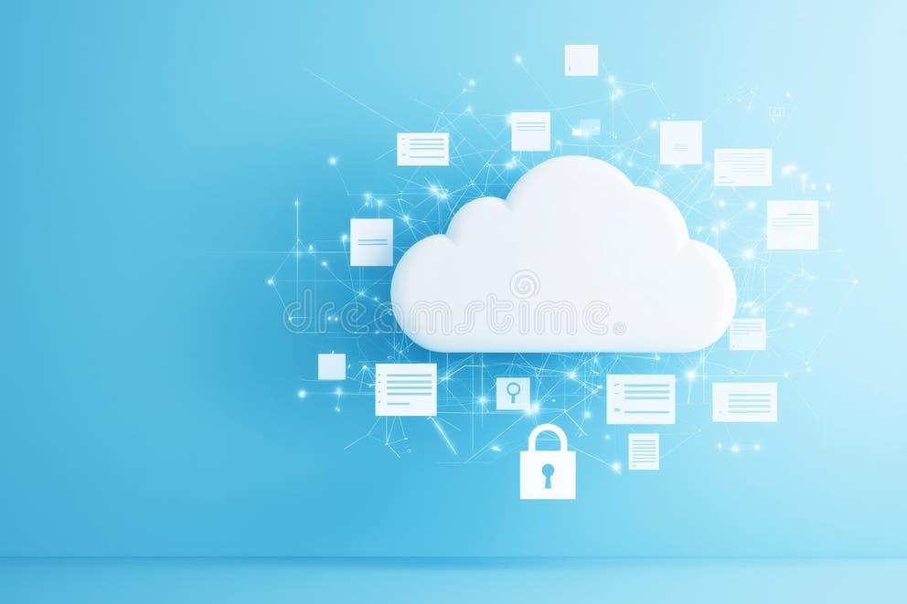 Cloud Data Security Measures Digital Space Infographic Modern ...