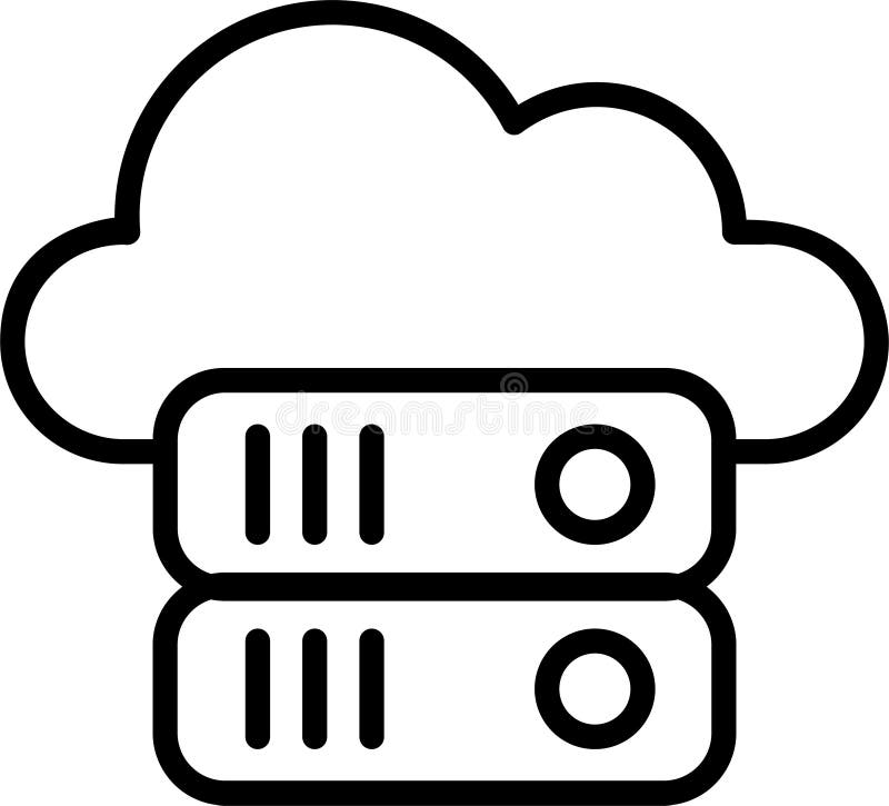 Cloud Data Server Icon stock vector. Illustration of isolated - 242981492