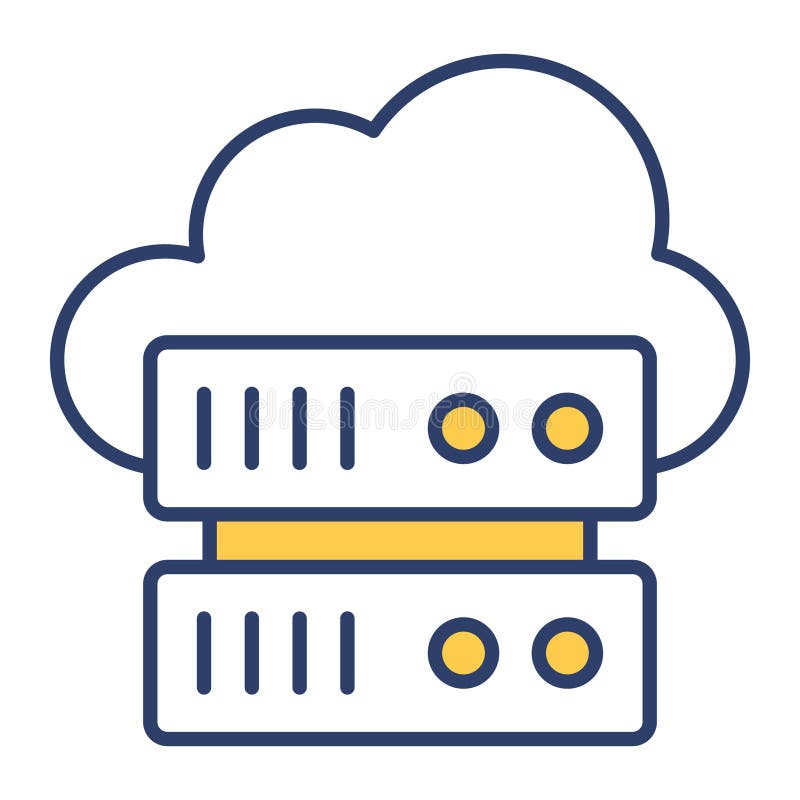Cloud Data Server Icon Modern Illustration Stock Vector - Illustration ...