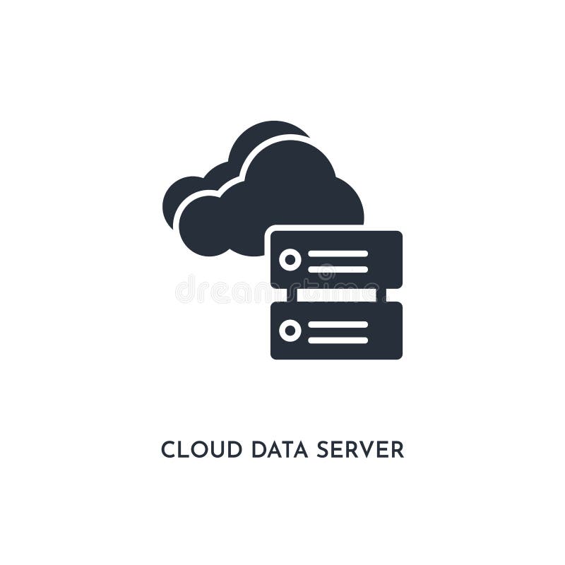 Cloud Data Server Icon. Simple Element Illustration. Isolated Trendy ...
