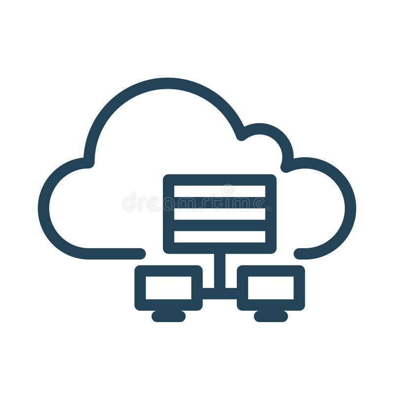 Cloud Data Service. Storage on Cloud. Cloud Computing Icon. Stock ...