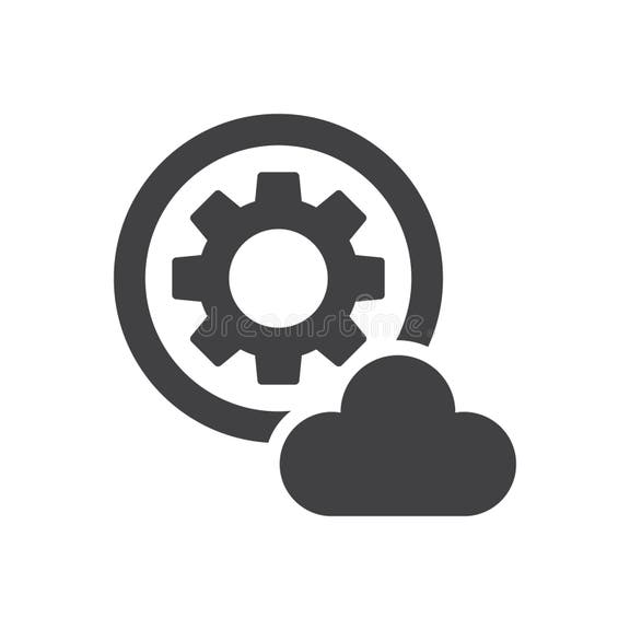 Cloud Data Setting Icon stock illustration. Illustration of computing ...