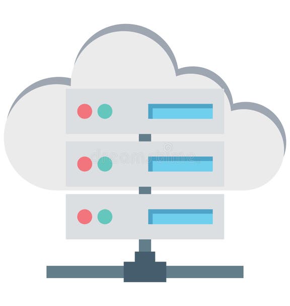 Cloud Data Sharing, Cloud Computing, Isolated Vector Icons that Can Be Easily Modified or Edit ...