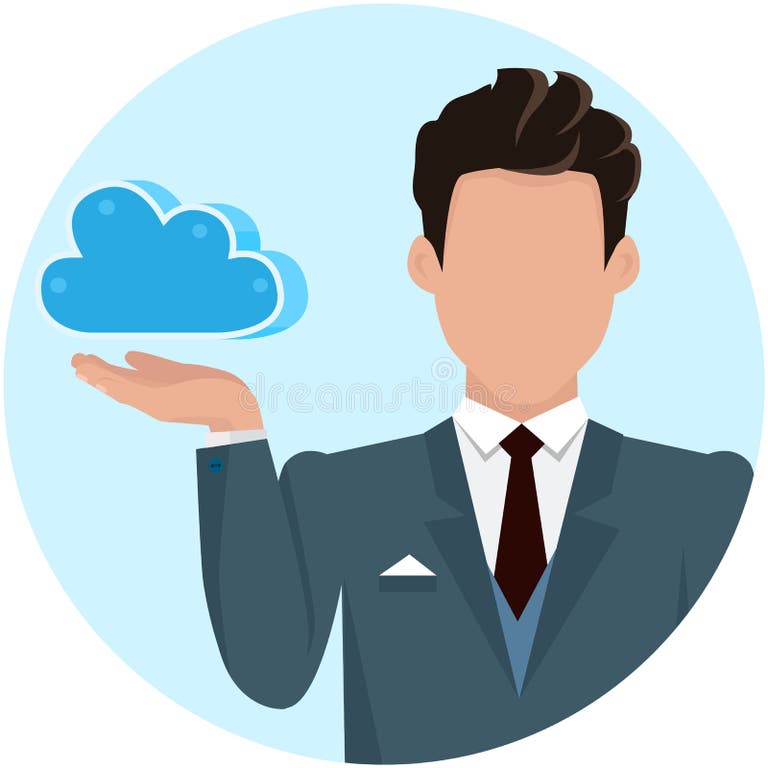 Cloud Data Storage Business Technology Server Concept Web Vector with ...