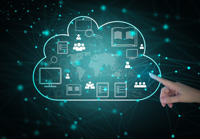 Cloud Data Storage and Businessman`s Hand. Information Exchange and ... Cloud Data Storage and Businessman`s Hand. Information Exchange and ...