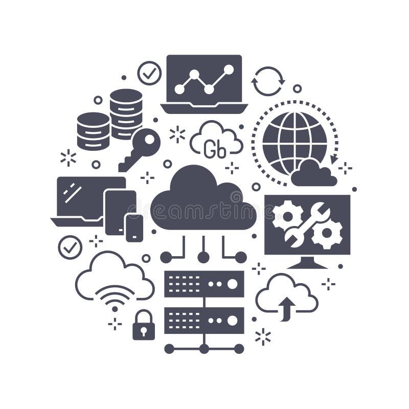 Silhouette Data Center Stock Illustrations – 640 Silhouette Data Center ...
