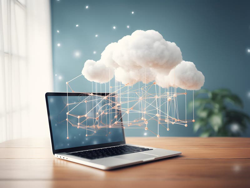 Cloud Data Storage Cloud Computing And Data Transfer Concept Ai