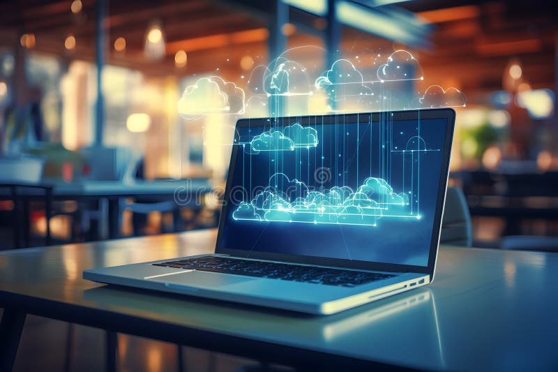 Cloud Data Storage Cloud Computing And Data Transfer Concept Ai