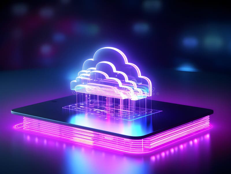Cloud Data Storage Cloud Computing And Data Transfer Concept Ai