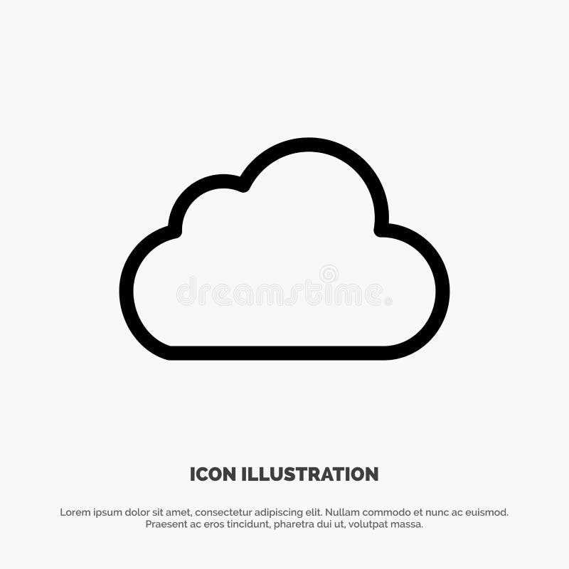Cloud, Data, Storage, Cloudy Line Icon Vector Stock Vector ...