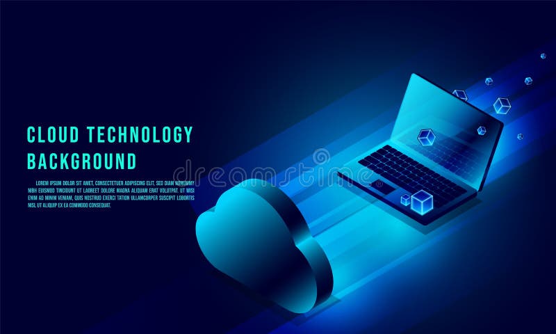 Cloud Data Storage 3d Isometric Infographic Illustration, Landing Page ...