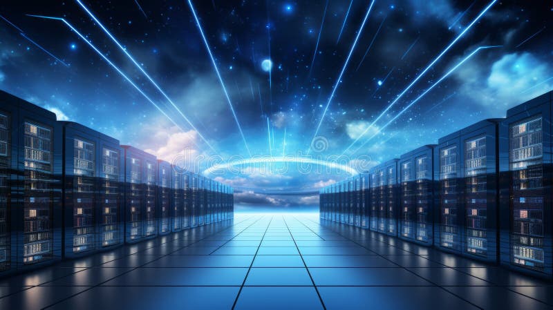 Cloud Data Storage Database Cloud Computing Concept Idea Stock Illustration Illustration Of