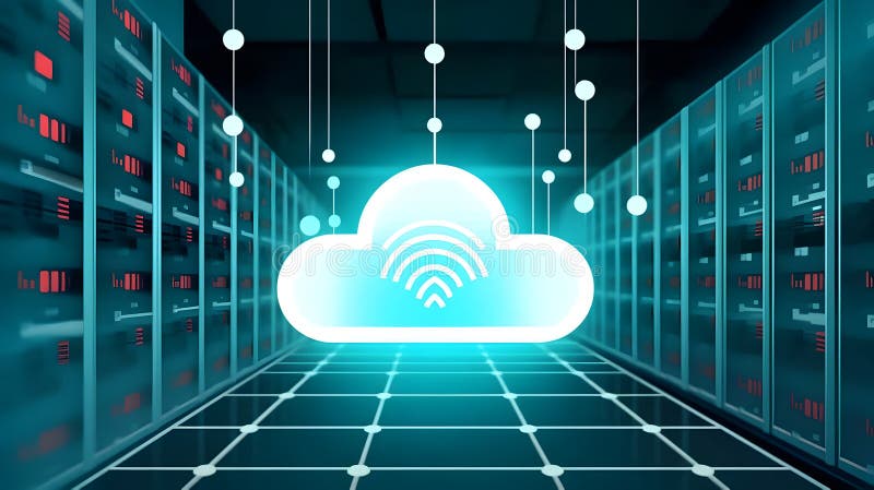 Cloud Data Storage, Database Concept. AI Generated Stock Illustration ...