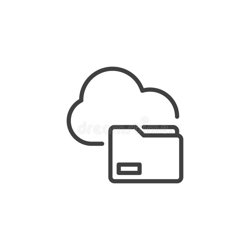 Cloud Data Storage Line Icon Stock Vector - Illustration of editable ...