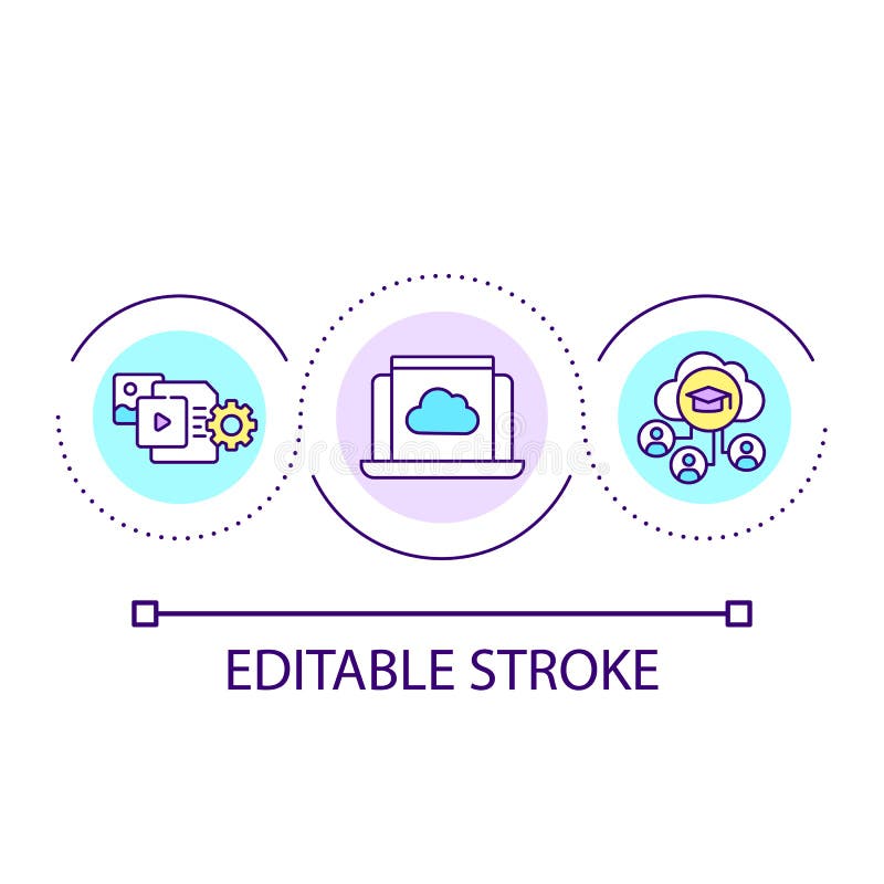 Cloud Data Storage Loop Concept Icon Stock Vector - Illustration of ...