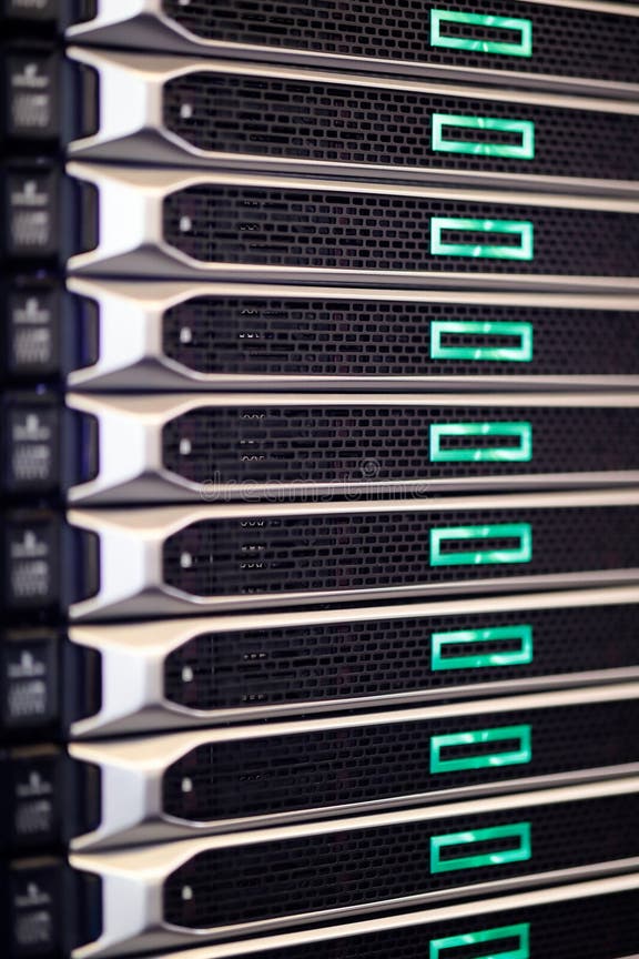 Cloud Data Storage Server Rack Close Up Stock Image - Image of cloud ...