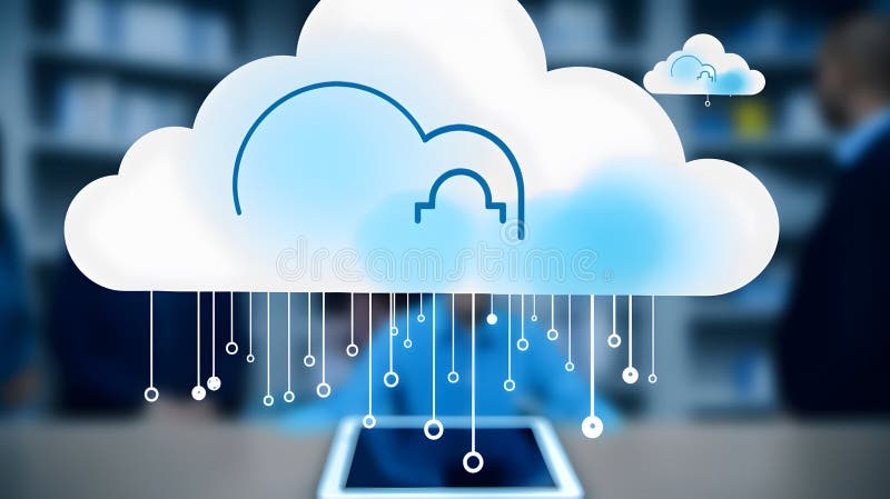 Cloud Data Storage, Data Transfer Concept. AI Generated Stock ...