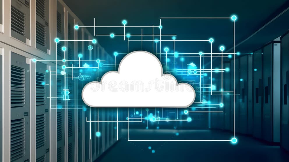 Cloud Data Storage, Data Transfer Concept. AI Generated Stock ...