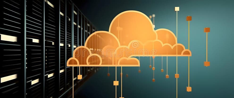 Cloud Data Storage, Data Transfer Concept. AI Generated Stock ...