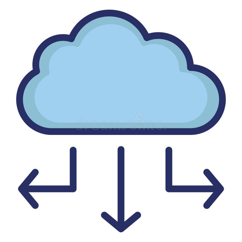 Cloud Data Store Isolated Vector Icon Easily Edit or Modify Stock ...