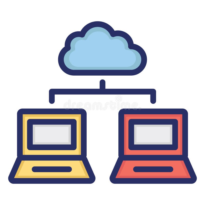 Cloud Data Store Isolated Vector Icon Easily Edit or Modify Stock ...